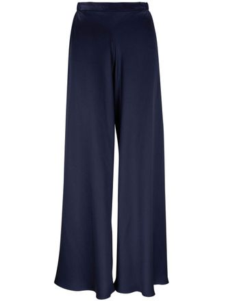 Peter Cohen Chute Hose aus Seidensatin - Blau