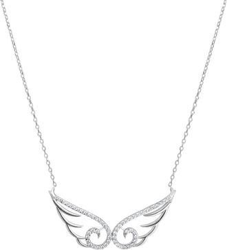 Dkeniz Dkeniz Kette Engelsfl&uuml;gelkette 925/- Sterling Silber rhodiniert Zirkonia Wei&szlig;