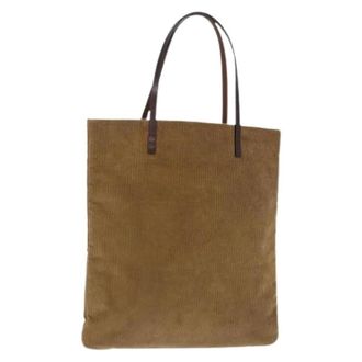Fendi Sac cabas en velours c&ocirc;tel&eacute; Pre-owned - Femme - Pre-owned - Brun - Taille: ONE Size
