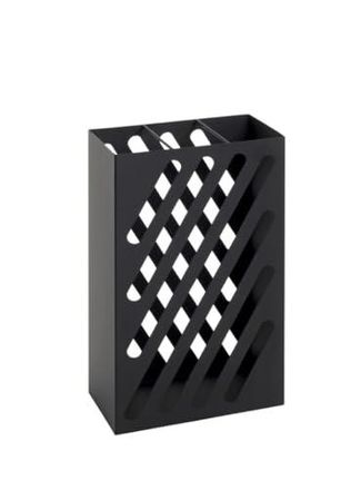 Haku Möbel Porte parapluies Noir, métal - Dim.: L 30 cm x H 48 cm x P 16 cm, Style: Modern