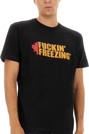 Dsquared2 Print Cotton T-Shirt - Black