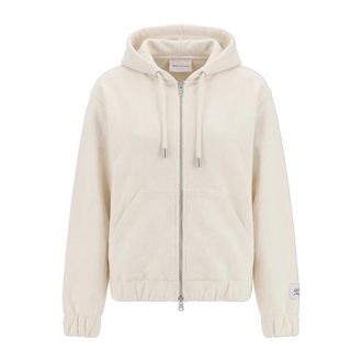 Ami Baumwoll-Kapuzenpullover mit Rei&szlig;verschluss - - Sweatshirts & Hoodies - Damen - Beige - 2XS