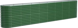 vidaXL Vidaxl - Lit surélevé de jardin Acier enduit de poudre 332x40x68 cm Vert