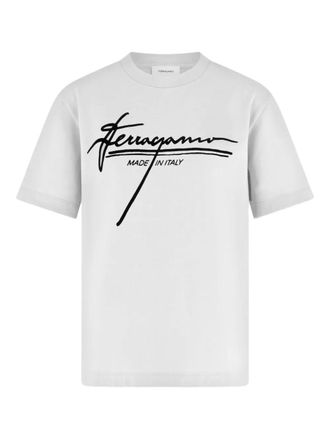 Ferragamo t-shirt &agrave; d&eacute;tail signature - Blanc