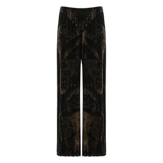 Avant Toi Hosen mit weitem Bein und Gummizug - - Trousers - Damen - Braun - XS