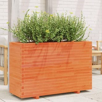 vidaXL Vidaxl - Jardini&egrave;re cire marron 110x40x72 cm bois de pin massif
