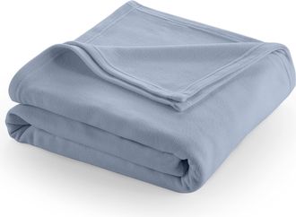 Westpoint Home Martex Superweiche Fleecedecke, Doppelbettgr&ouml;&szlig;e, Fleece-Bettdecke, warm, leicht, antistatisch, Decke f&uuml;r Couch und Sofa, 168 x 228 cm, Blau