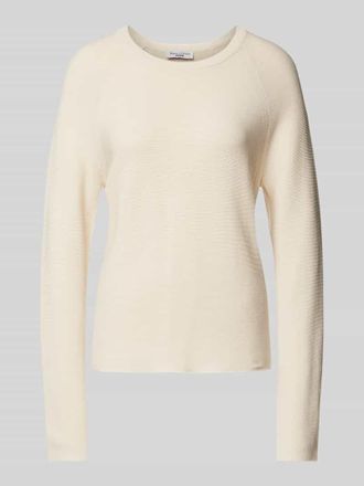 Marc O'Polo Denim Strickpullover mit geripptem Rundhalsausschnitt