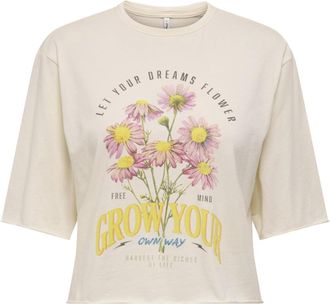 Only Onllucy Life S/S Flowers Top Box JRS