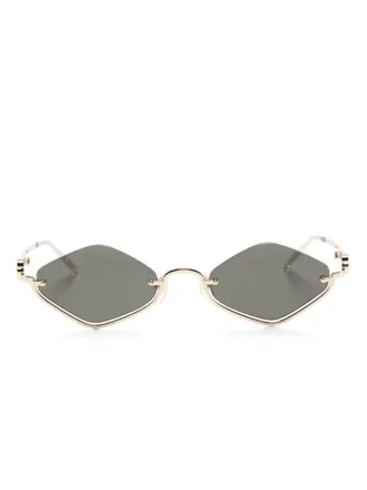 Gucci lunettes de soleil &agrave; monture g&eacute;om&eacute;trique - Or