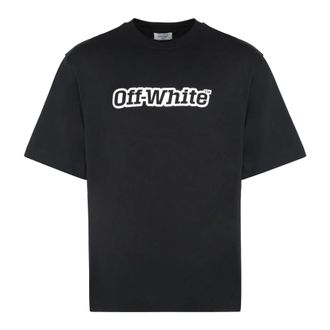 Off-white Homme, Tops, Noir, Taille: XL T-shirt col rond côtelé en coton