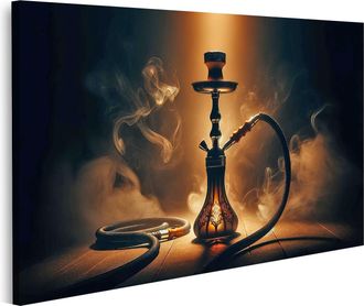 Islandburner Prime Bild auf Leinwand Schwaden um die Shisha im warmen Licht Bilder Wandbilder Poster