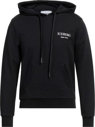 Iceberg Homme, Sweatshirts et sweats &agrave; capuche, Noir, Taille: XL Felpa