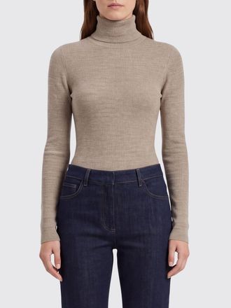 Max Mara Pull &agrave; col roul&eacute; slim en pure laine vierge c&ocirc;tel&eacute;e