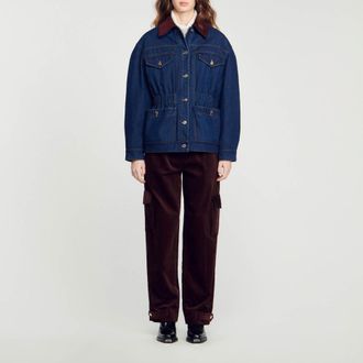 Sandro Veste en jean r&eacute;versible