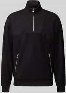 HUGO BOSS Regular Fit Troyer aus Baumwoll-Mix Modell Deren