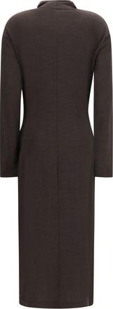 Brunello Cucinelli Merino Wool Draped Dress - Brown
