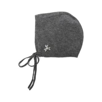 Simone Rocha Floraler Kaschmir-Bonnet mit Kristallbesatz - - Accessories - Damen - Grau - ONE SIZE