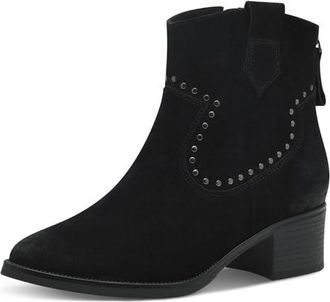 Marco Tozzi Bottines zippées pour Femme 2-25000-43 Botte Tendance, Noir, 41 EU