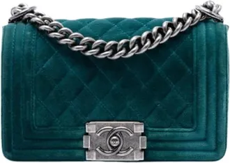 Chanel Sac bandouli&egrave;re Boy Flap Pre-owned - Femme - Pre-owned - Vert - Taille: ONE Size