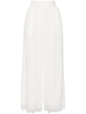 Shiatzy Chen pantalon droit &agrave; broderies - Blanc