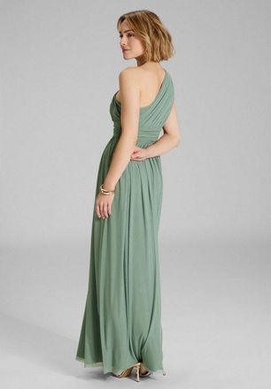 Swing Abendkleid - Abendkleid One Shoulder aus Mesh Taillierter Schnitt mit ausgestelltem Rockteil