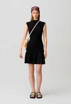 Claudie Pierlot Robe maille pliss&eacute;e