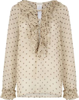 P.A.R.O.S.H. P.a.r.o.s.h., Femme, Blouses et Chemises, Beige, Taille: 42 FR Pallina Blouse