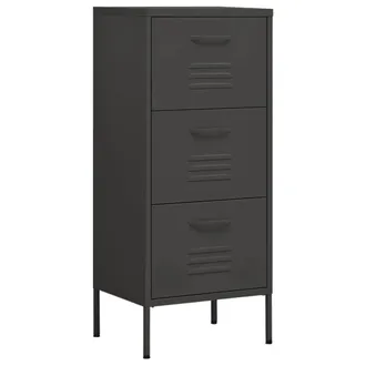 vidaXL Armadietto Antracite 42,5x35x101,5 Cm In Acciaio - Vidaxl