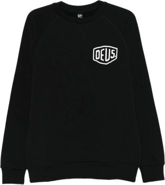 Deus Homme, Sweatshirts et sweats &agrave; capuche, Noir, Taille: M Harajuku Address Crew SweaT-shirt