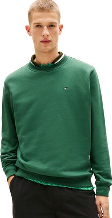 Tommy Jeans Herren TJM Reg S Flag Crew Dm0Dm20741 Pullover Sweatshirt, Gr&uuml;n (Shadow Pine), XXL