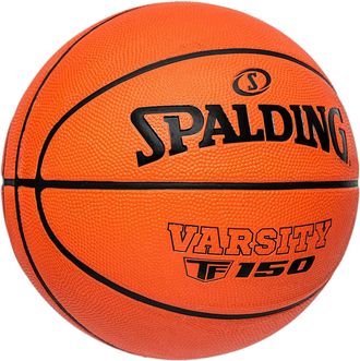 Spalding TF-150 Varsity Basketball aus strapazierf&auml;higem Gummi | Offizielle Gr&ouml;&szlig;e 7 | F&uuml;r alle Oberfl&auml;chen geeignet | Mit Shooters Seam f&uuml;r bessere Ballkontrol