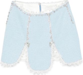 LouLou minijupe bordée de dentelle - Bleu