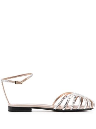 Alev&igrave; Star Sandalen mit Kristallverzierung - Nude