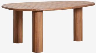 Sklum Ovaler Gartentisch aus Akazienholz Ginara &x2194&xFE0E 190 cm Akazie Braun