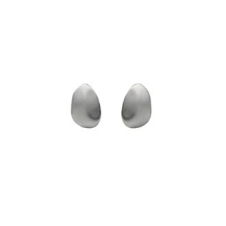 Dansk Copenhagen Klara Waterproof Silver Stainless Steel Post Earrings - Brushed Finish - Femme - Accessoires - Gris - Taille: ONE Size