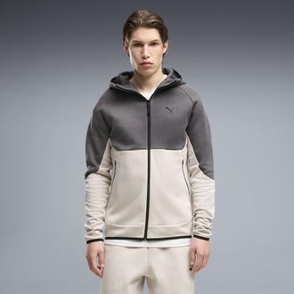 Puma Veste &agrave; capuche slim zipp&eacute;e Elevated PUMATECH Homme, Accessoires, Beige, XXL