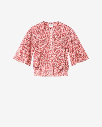 Isabel Marant Top Veelia - Femme - Rouge - Taille 34 - Marant &Eacute;toile