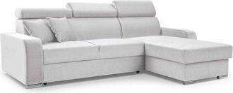 Furnix Ecksofa frusccio in L-Form Schlaffunktion Bettkasten PS1 Hellbeige - Furnix