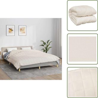 vidaXL The Living Store Gewichtsdecke Hellcreme 200x225 cm 9 kg Stoff - Gewichtsdecke - Schlafhilfe - Bettdecke - Daunendecke Alternative - Schwere Decke