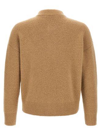 Ami Alpaca-Wool Blend Cardigan - Camel
