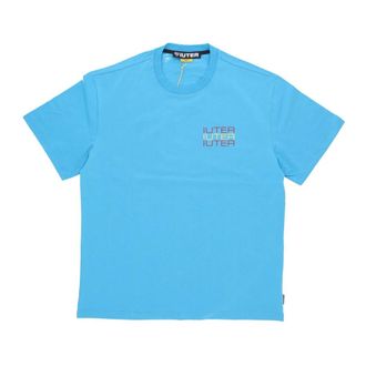 Iuter Skull Print Tee Sky Blue T-shirt - - Tops - Herren - Blau - XL