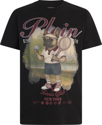 Philipp Plein Round Neck T-Shirt New York Tennis