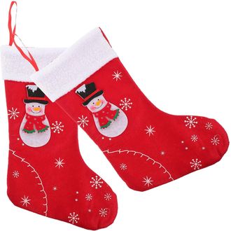 Soimiss 2 St&uuml;ck Weihnachtsstr&uuml;mpfe zum Aufh&auml;ngen S&uuml;&szlig;igkeitentasche Festliches Weihnachtsbaum Dekor Klassische Weihnachtsfeier Deko H&auml;ngende Weihnachtssocken f