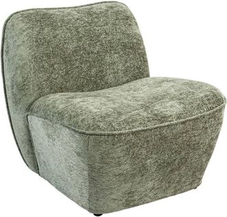 Atmosphera Atmosphera - Fauteuil chauffeuse tissu chenille Vert