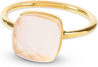 Amadeus Damen vegan Ring Sophia Rosenquarz Gold