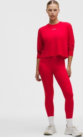 lululemon Legging Wunder Train No Line taille haute pour Femmes - 64 cm - Rouge - Taille 10