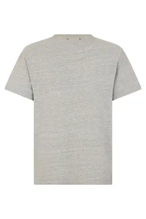 Golden Goose Mens T-Shirt Vintage Print Heather Grey Cotton T-Shirts And Polos