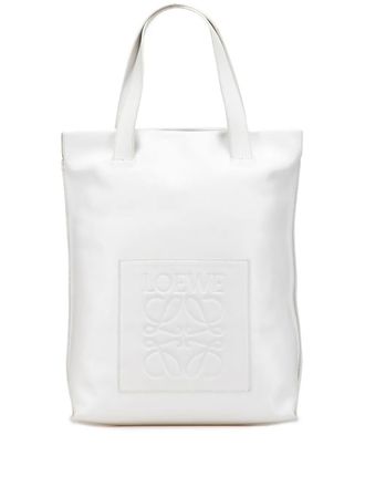 Loewe sac porté épaule à motif Anagram (2014) - Blanc