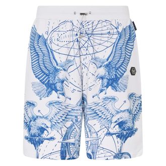 Philipp Plein Homme, Shorts, Blanc, Taille: 2XL Fleece Shorts Tattoo